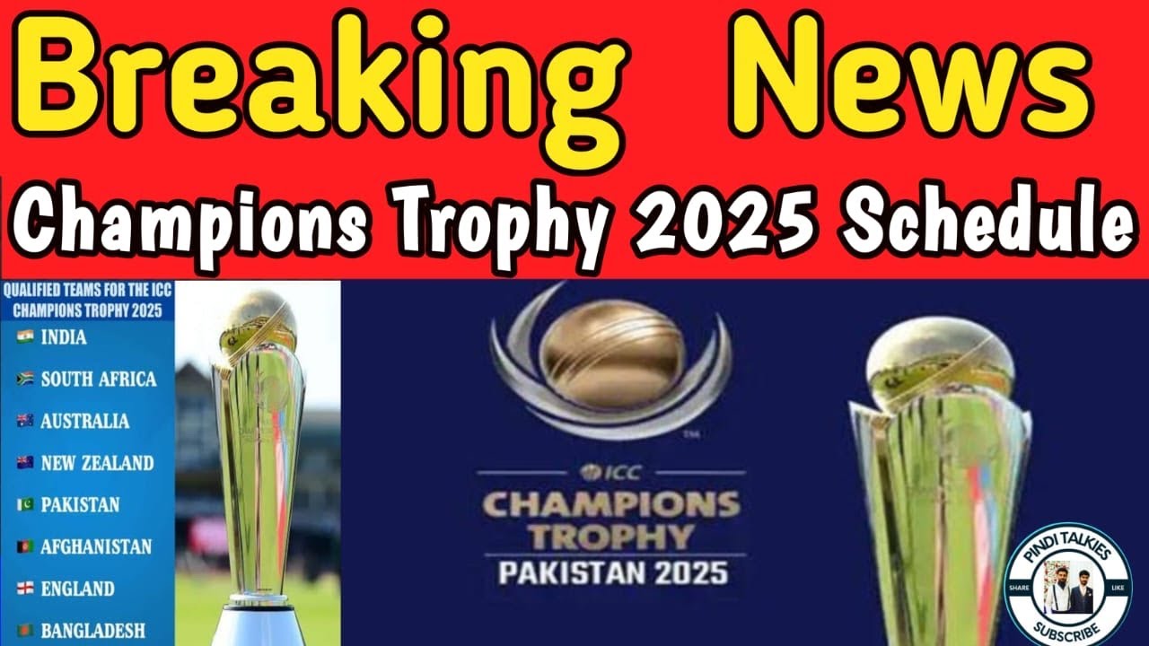 ICC Champions Trophy 2025 Schedule Announced | India To Play CT 2025 in ...