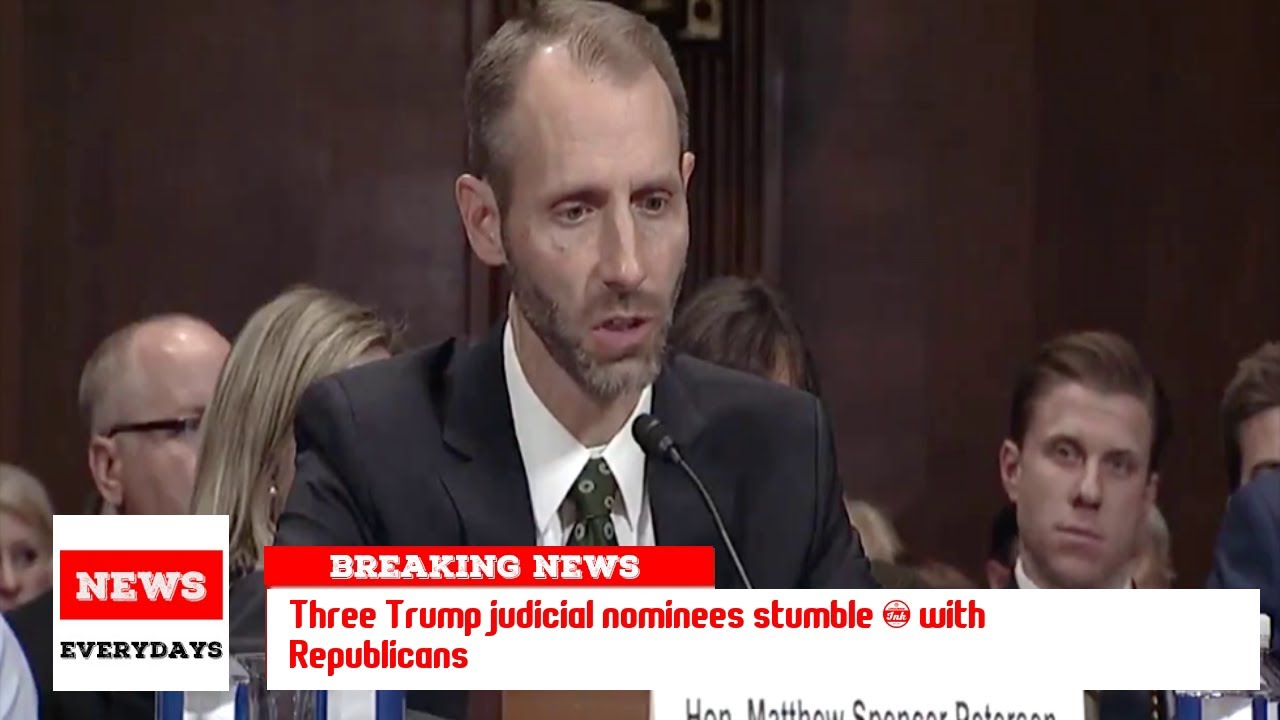 Three Trump judicial nominees stumble — with Republicans - YouTube