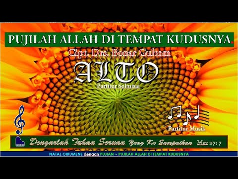 PUJILAH ALLAH DI TEMPAT KUDUSNYA ||| ALTO Partitur Audio ~ PADUAN SUARA ...