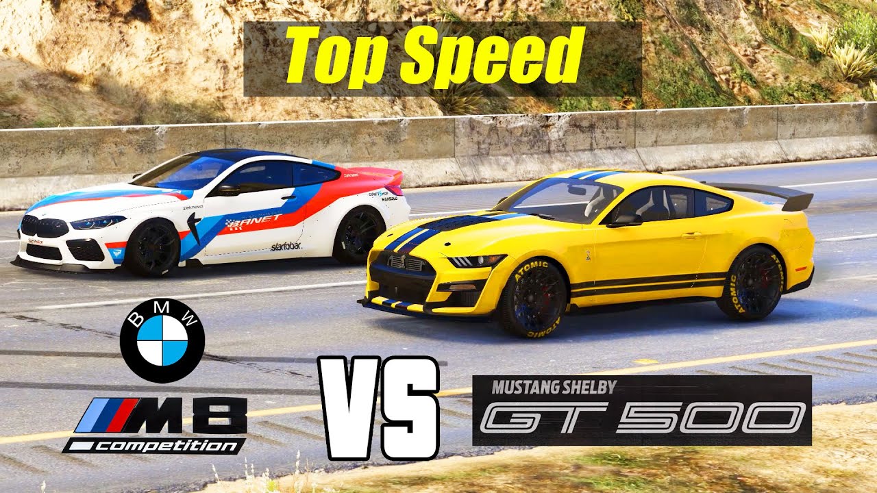 Mustang GT500 1000hp vs BMW M8 "2.5 miles top speed" Mustang vs BMW ...