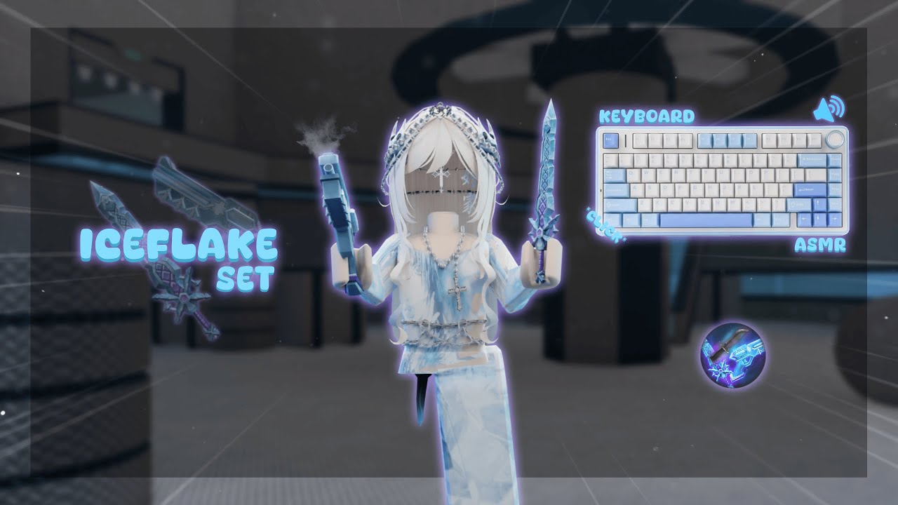 Playing MM2 with ICEFLAKE SET *Keyboard ASMR* - YouTube