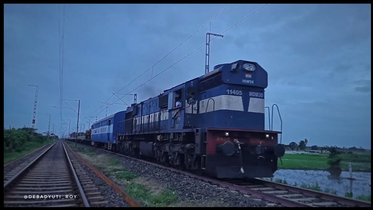 Diesel Freight Train of Indian Railways || Howrah WDM-3D Passenger ...