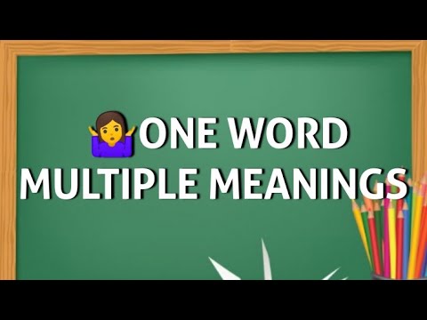 one word many meanings| English words multiple meanings| most confusing ...