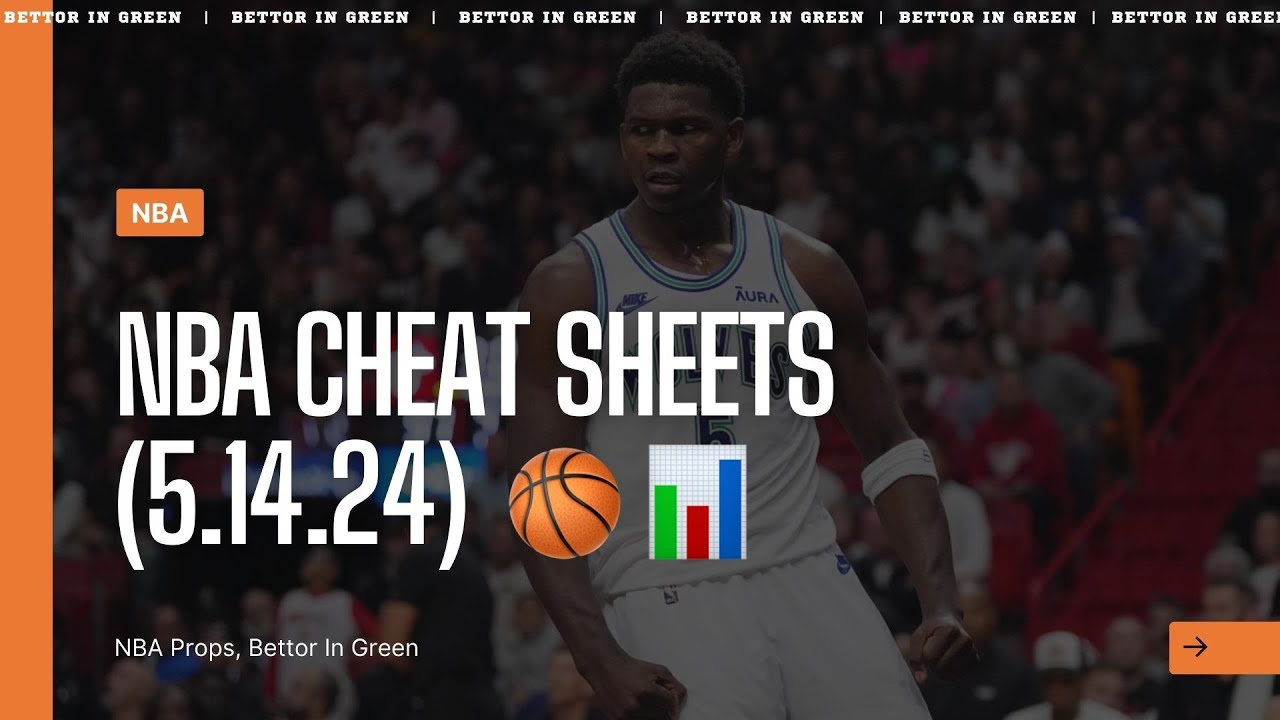 Best NBA Player Props 5.14.24 | FREE NBA Cheat Sheets - YouTube