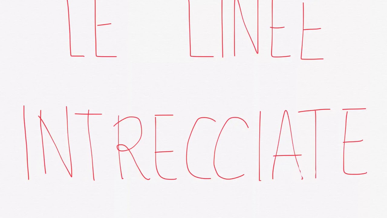 Le linee intrecciate (scuola primaria) - YouTube