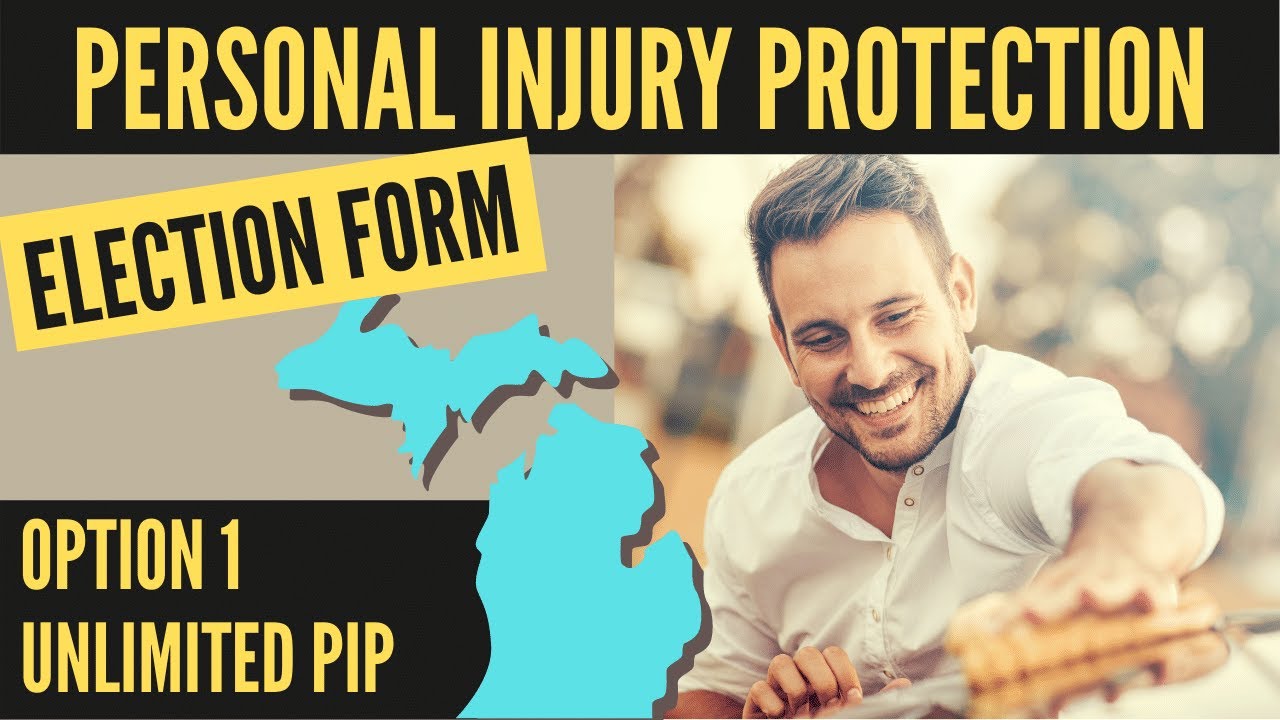 Auto Insurance Personal Injury Protection Form — Option 1, Unlimited ...