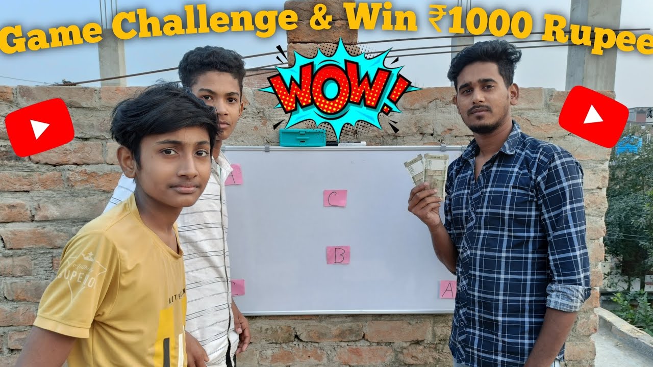 Game Challenge & Win ₹1000 Rupee🤑🤑| गेम खेलो और इनाम जीतो | - YouTube