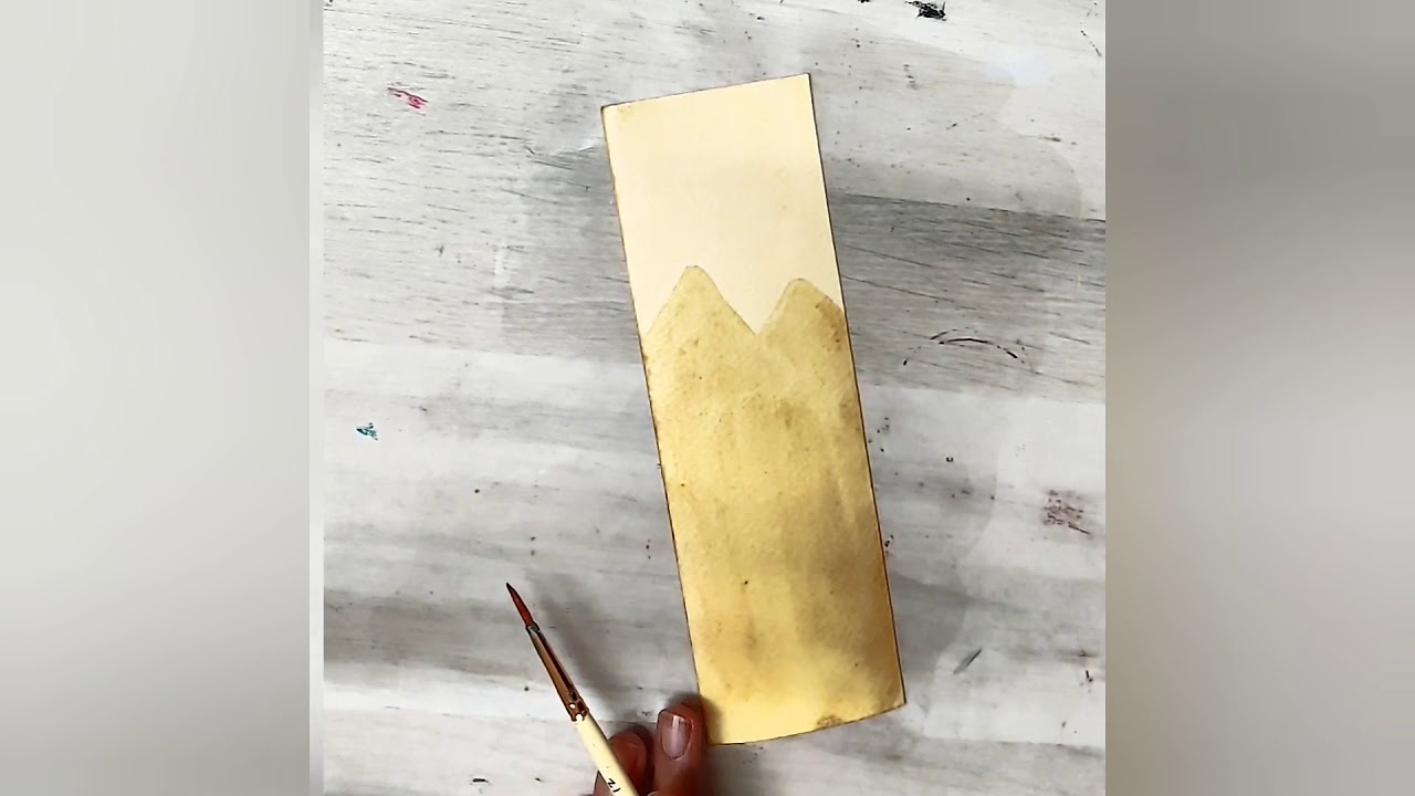 Coffee painting bookmark MOUNTAINS - YouTube