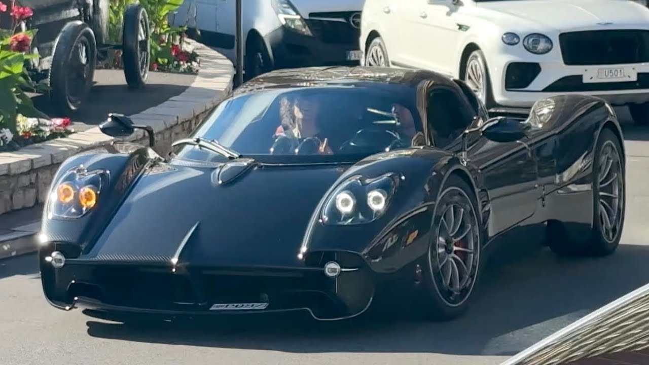 MONACO BILLIONAIRE DRIVING $4M FULL CARBON FIVER PAGANI UTOPIA IN THE ...