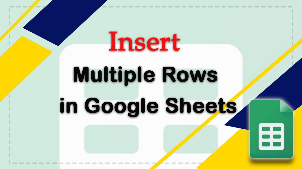 How to insert multiple rows in Google Sheets (quick and easy) - YouTube