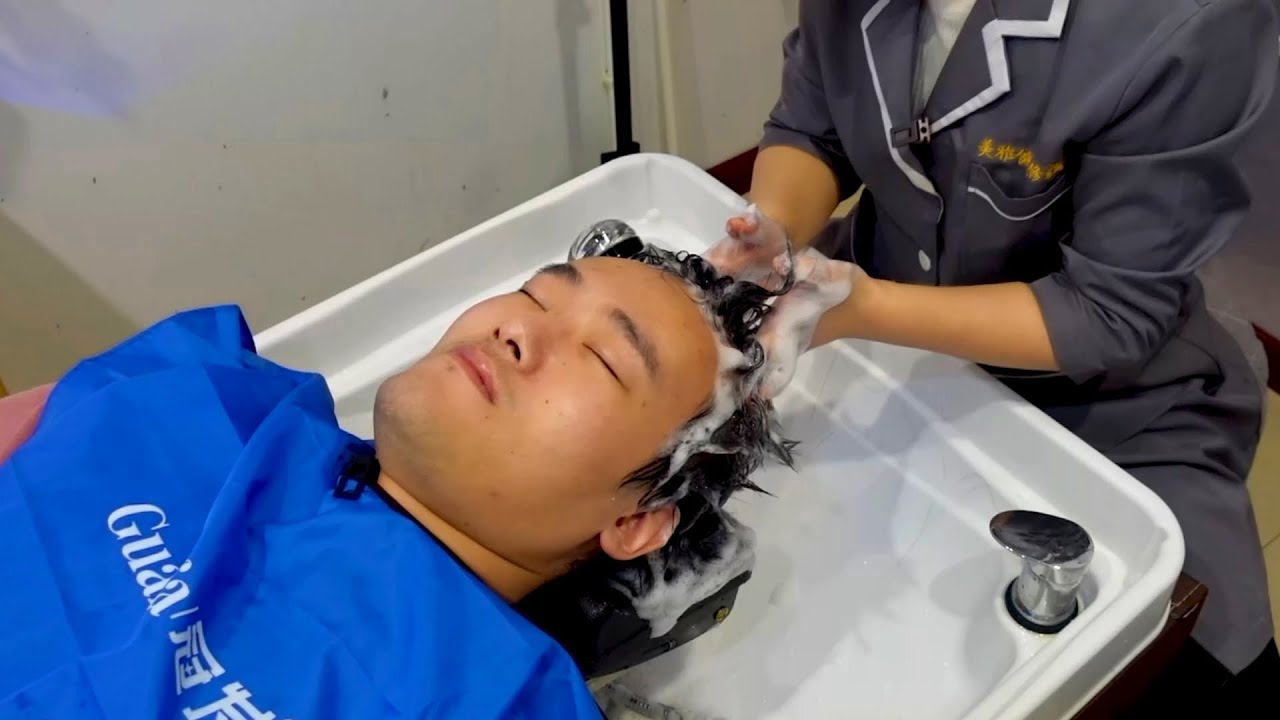 Scalp detoxification, head massage, head treatment spa, ASMR - YouTube