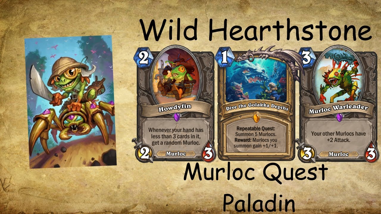 Wild[Hearthstone] - Murloc Quest Paladin - Lost City - YouTube