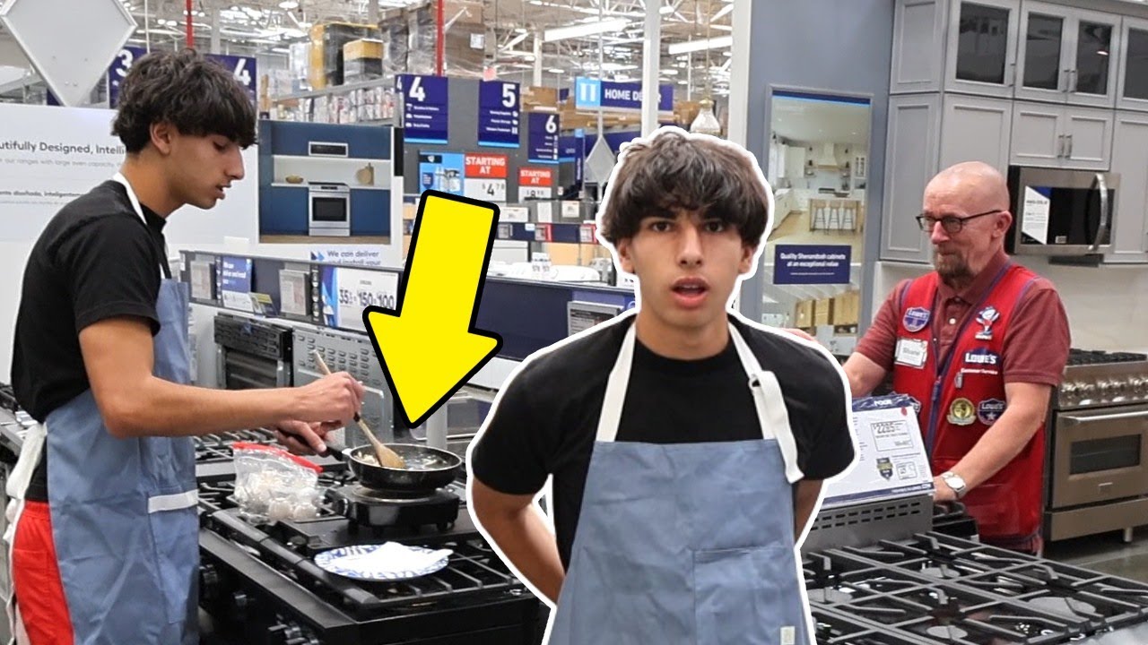 COOKING FOOD IN STORES - YouTube