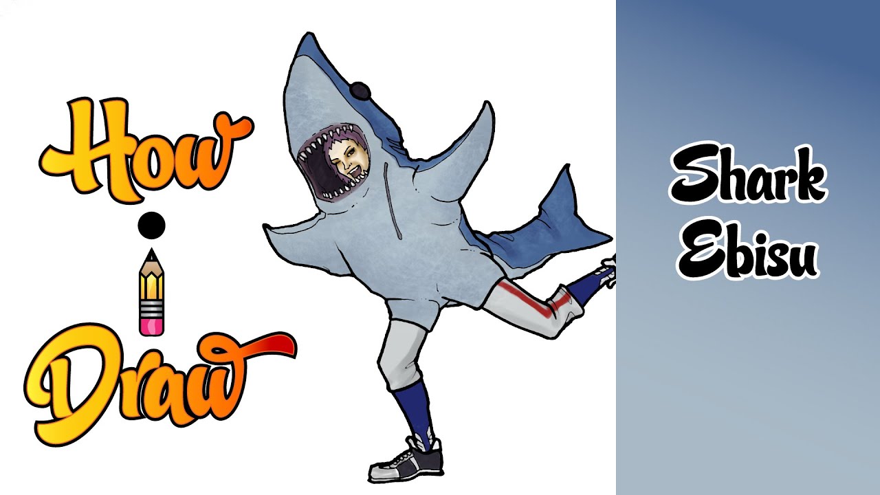 How I Draw SHARK EBISU from DOROHEDORO how to draw ebisu doro he doro art lessons drawing ...
