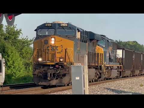 2 CSX Trains! UP SD70AH & CP Lead SB Grain Train and NB Coal Train w/CSX SD70MAC. Airbus H130 ...