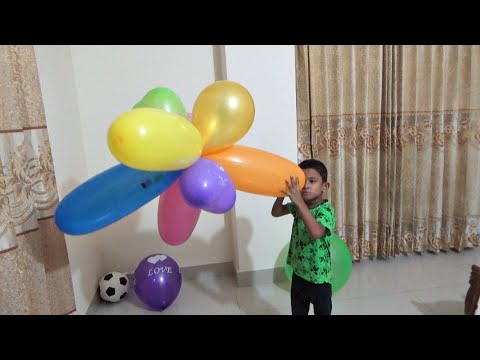 Balloon blow to pop challenge | Balloon popping game show | Giant ...
