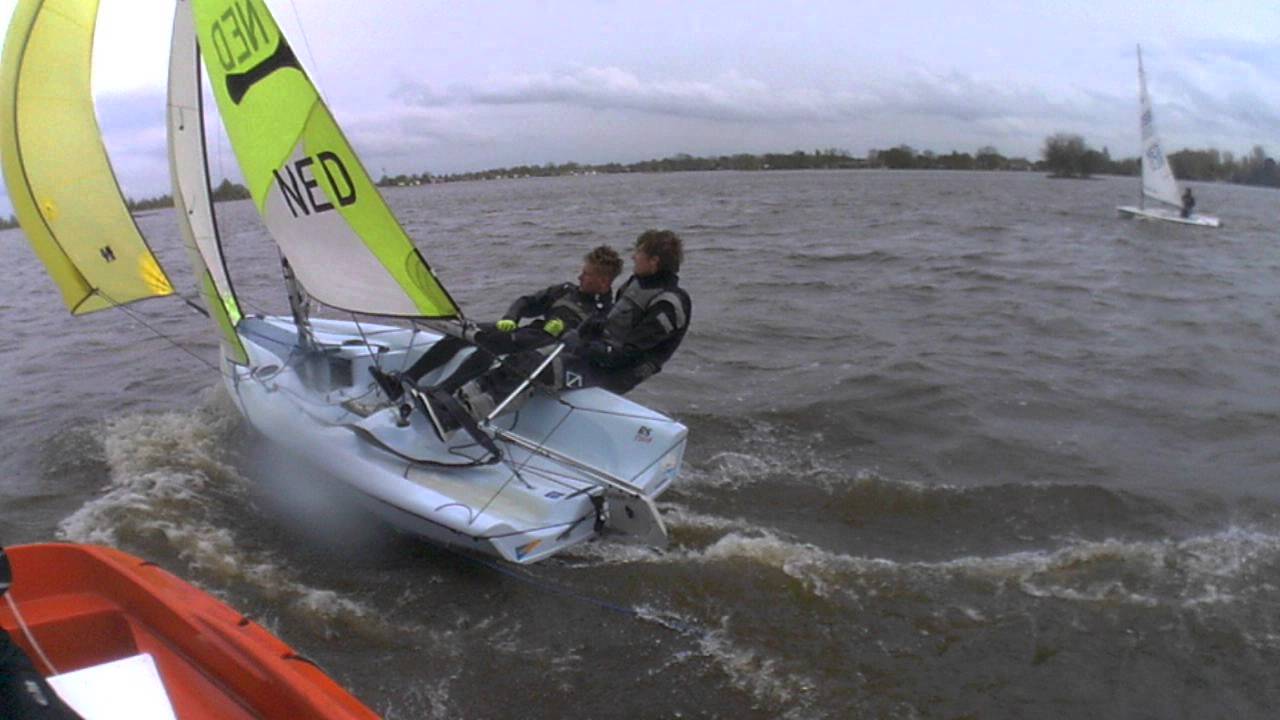Laser & Splash & RS Feva sailing trailer - YouTube