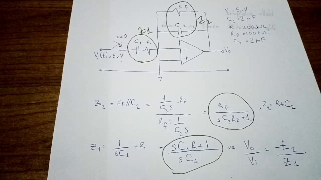 Finding transfer function for opamp circuits - YouTube