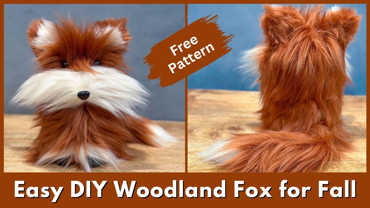 Woodland Fall Fox DIY with Free Pattern/ No Sew Fox / Fall Decor - YouTube