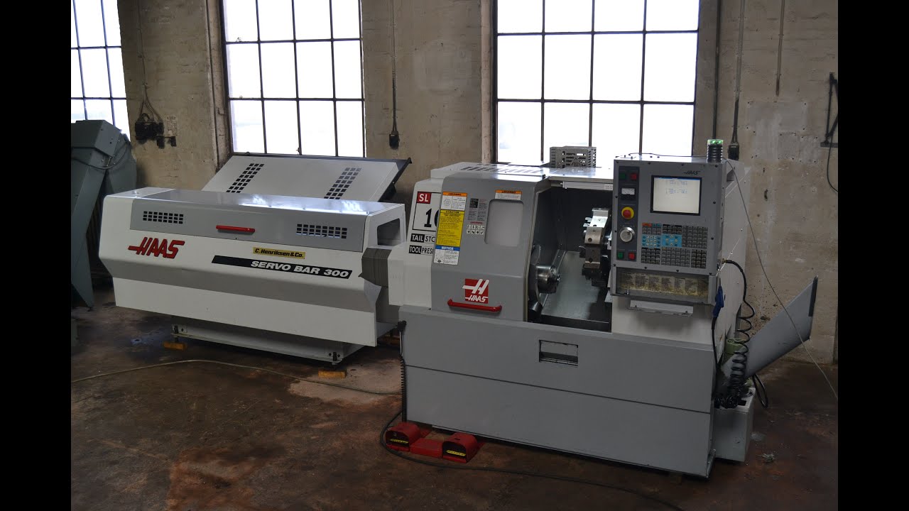 Haas SL 10 CNC lathe from dentool.dk - YouTube