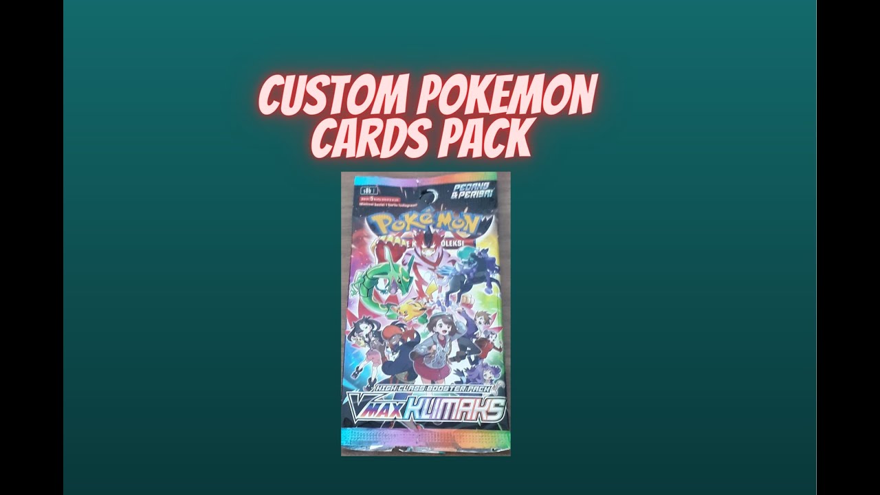 making my own custom pokemon cards pack! - YouTube