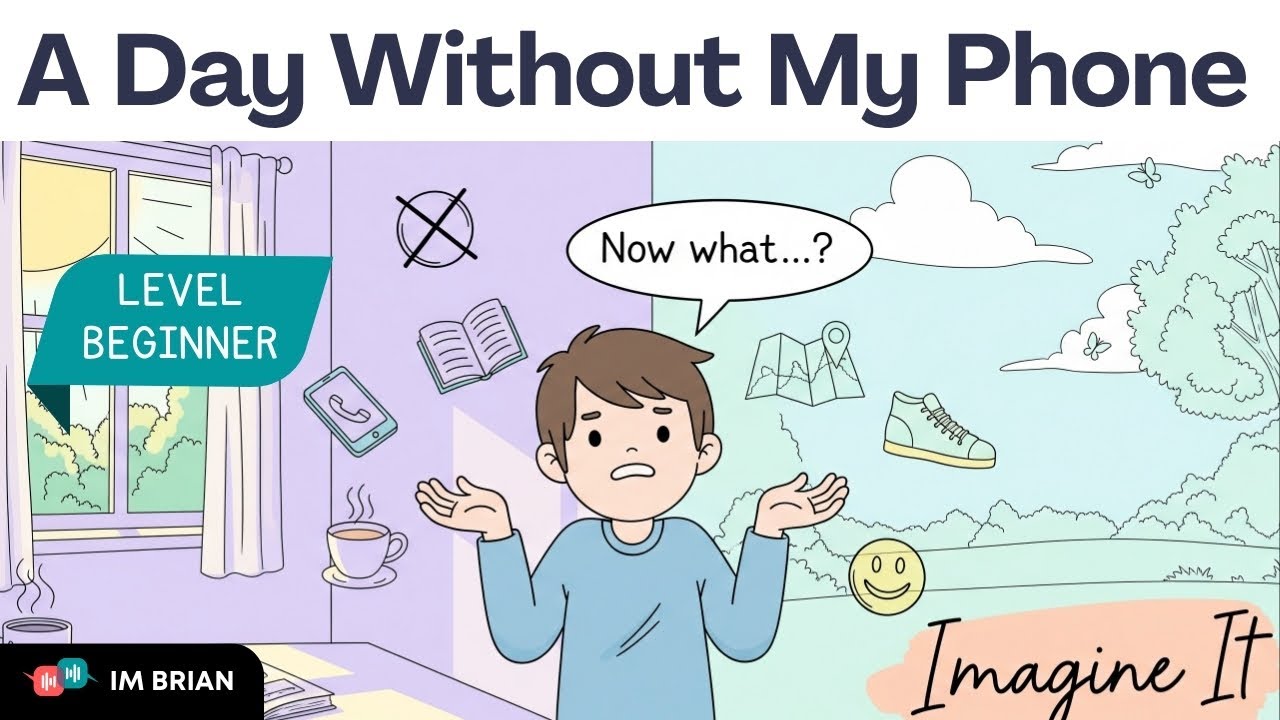 Talk about your day without a phone | Easy English Conversation for ...