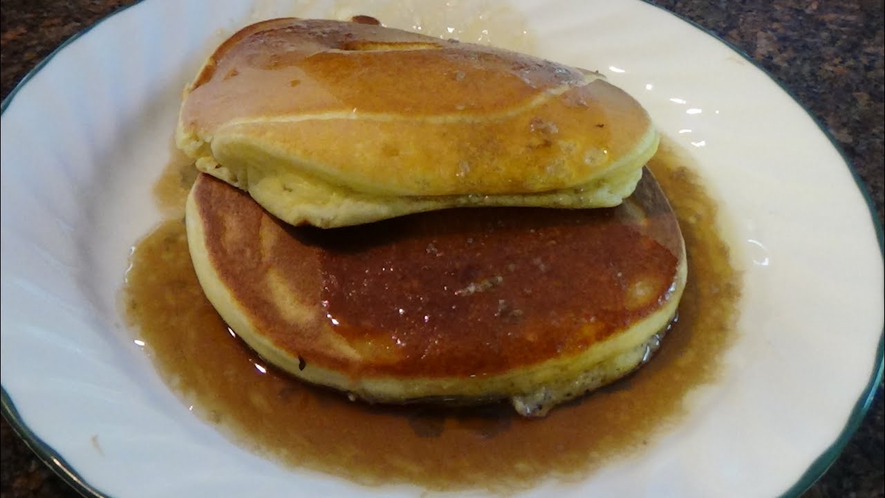 Easy Pancakes ( 90 carbs in 5 pancakes drentched in butter and maple ...