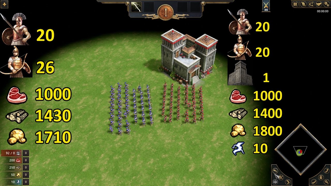 AOM army with fortress vs army without - YouTube