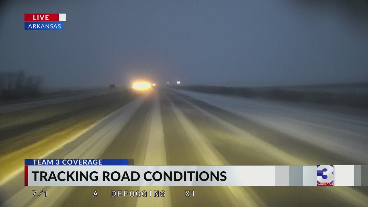 Tracking road conditions in Arkansas - YouTube