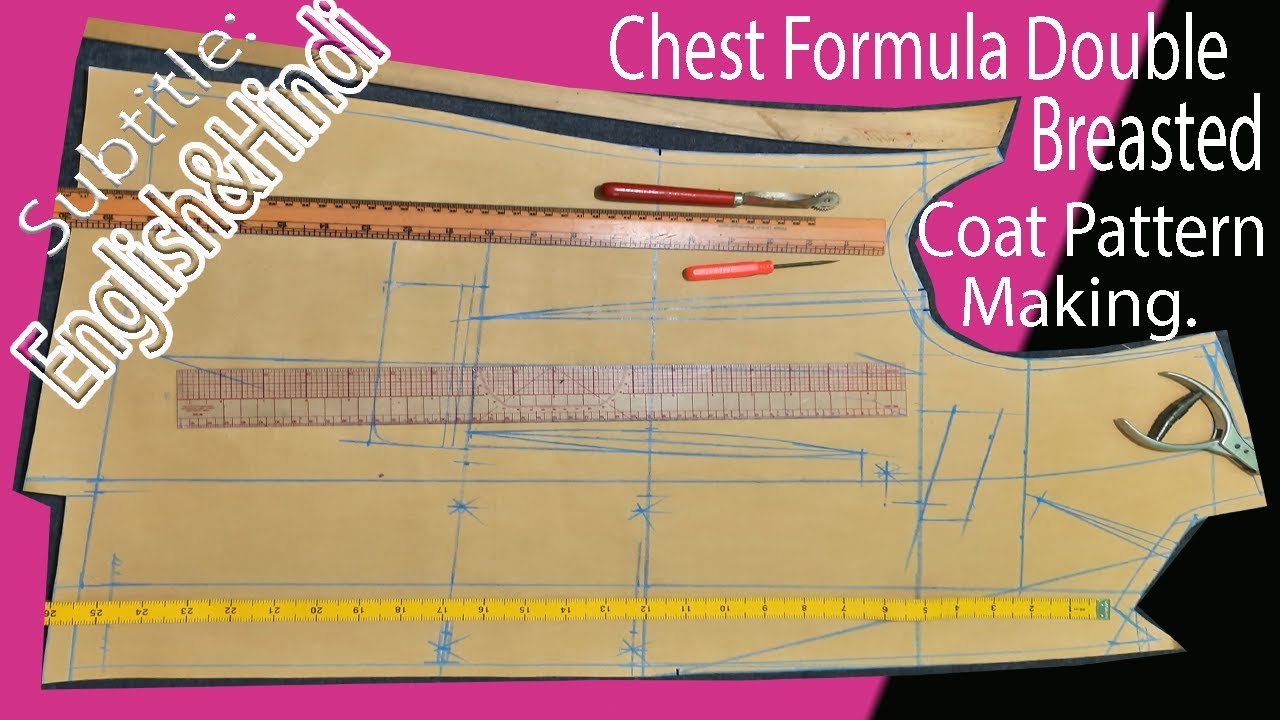 Chest Formula Double Breasted Coat Pattern Making/कोट पैटर्न @rmgpm16 ...