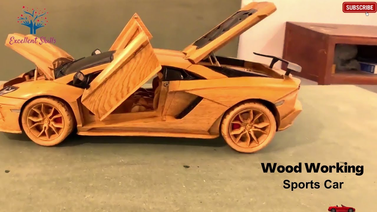 Wood Carving Art | How To Make Wood Sports Car | Wood Carving Sports ...