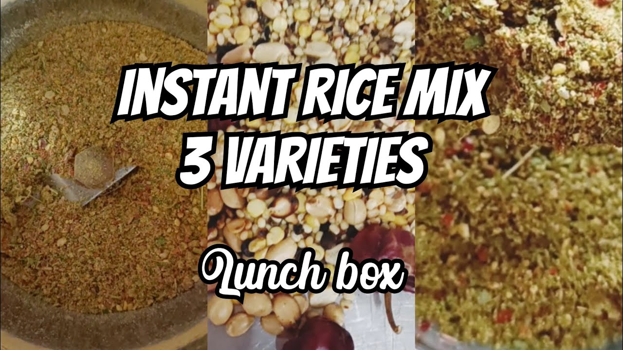 Instant rice mix/3 varieties/Healthy #food #lunchboxrecipe #easyrecipe ...