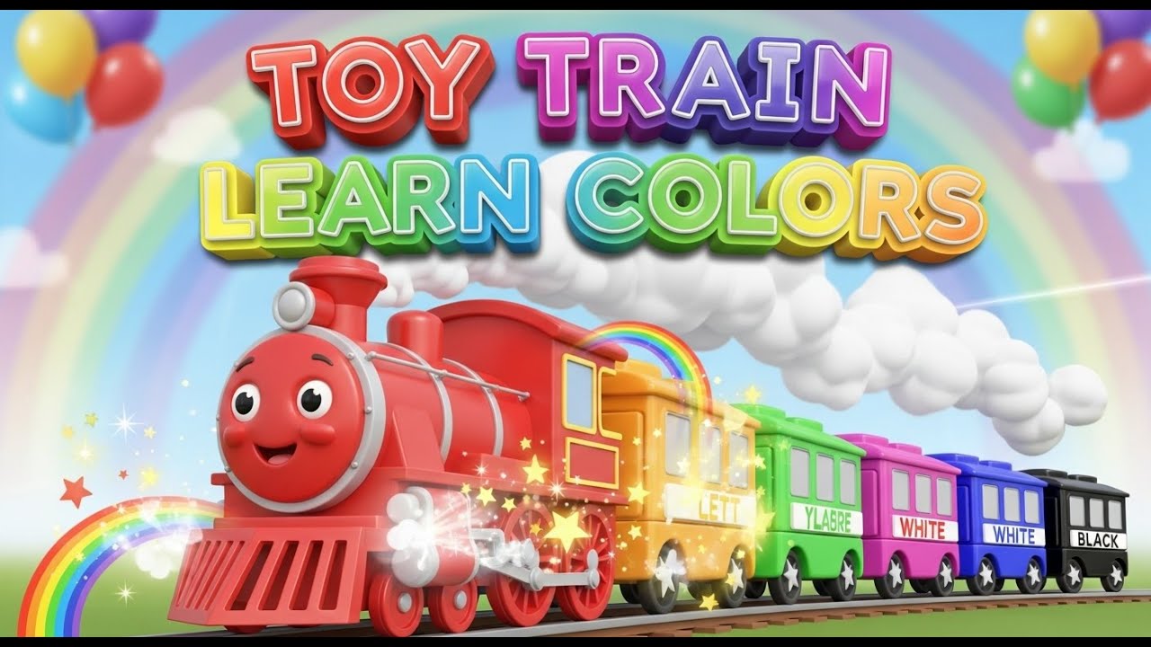 🎨 Toy Train Learn Colors 🚂 | Fun Color Learning for Kids | Educational ...