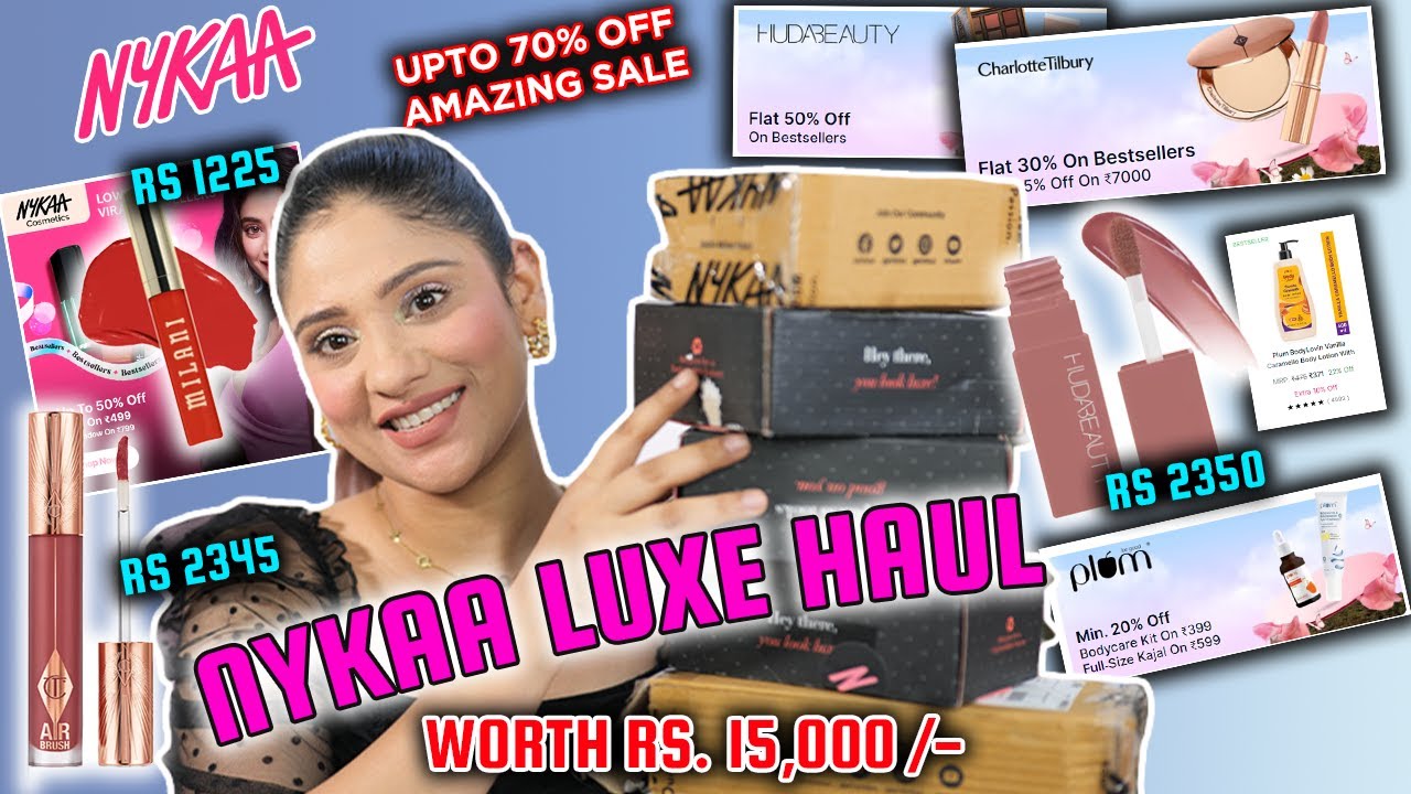 My Nykaa haul || what I shop At nykaa summer ️sale 60% off (15000 ...