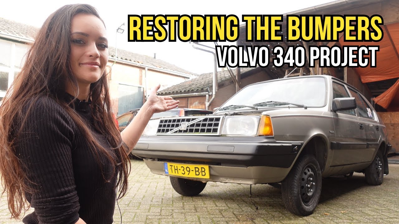 DIY painting bumpers for my Volvo 340 - YouTube