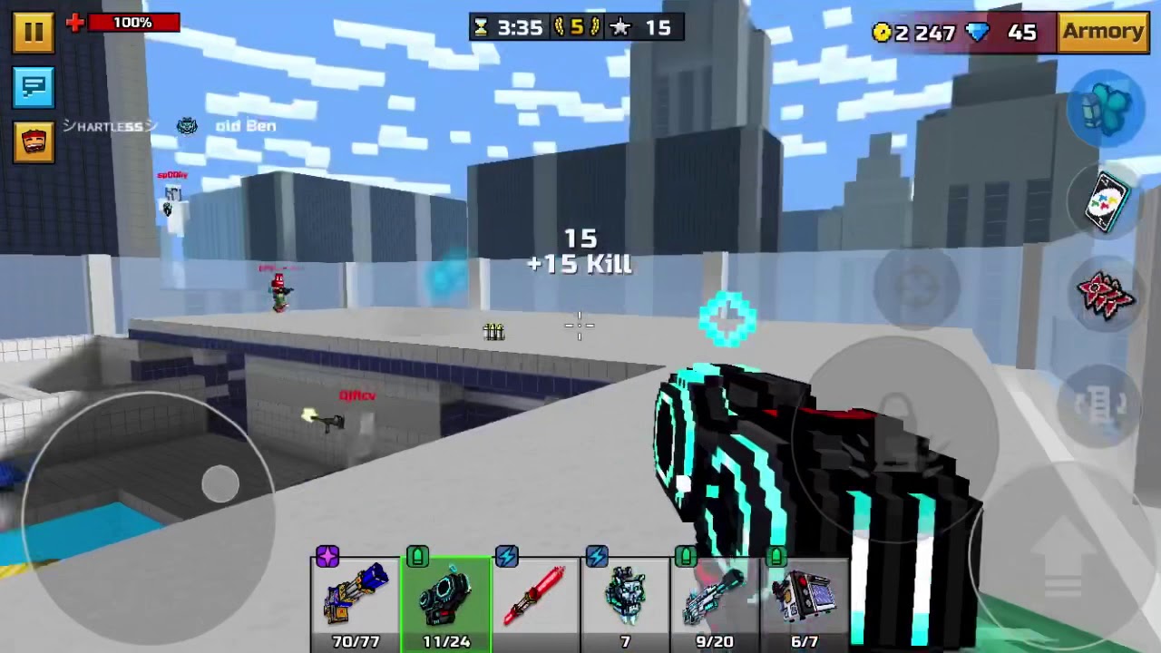 Pixel Gun 3D-No Armor game play - YouTube