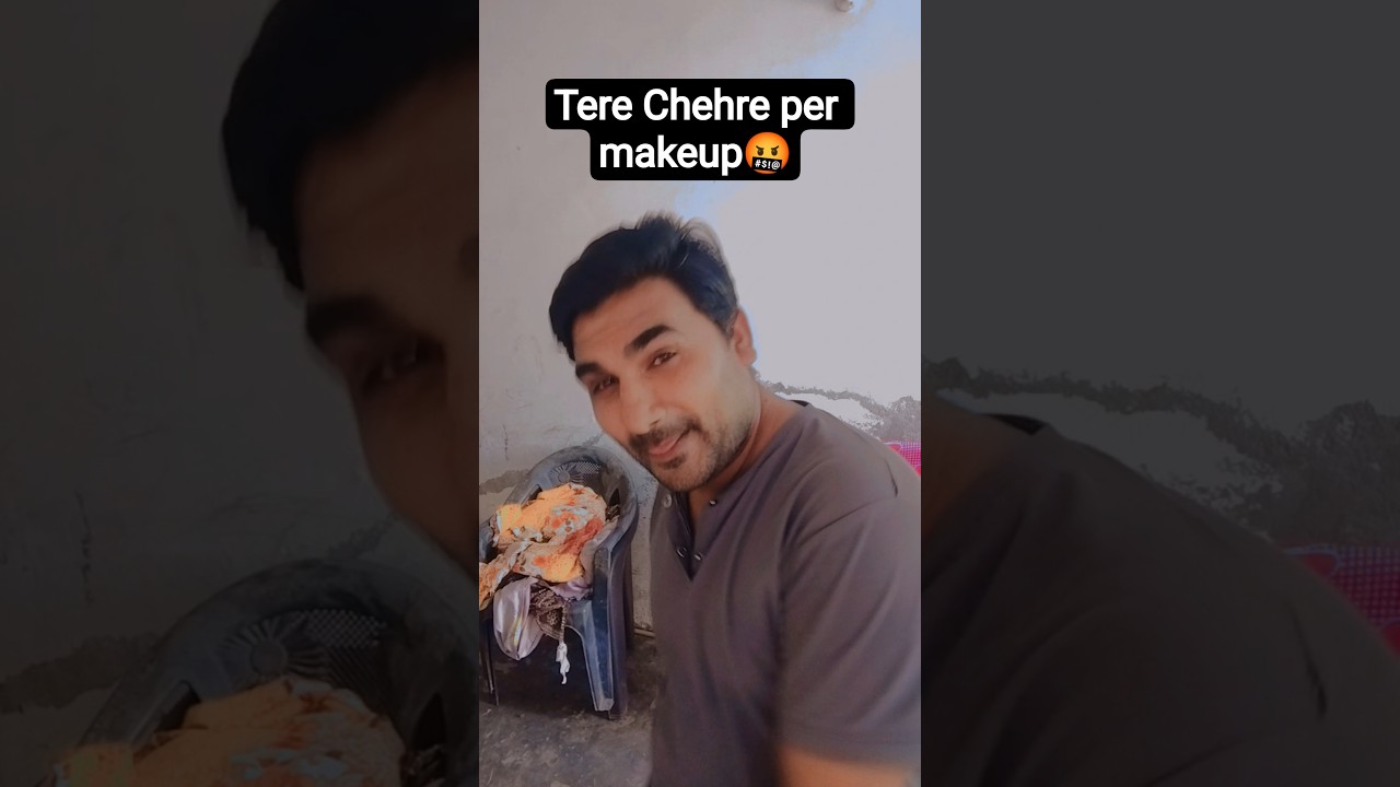 Chehre per makeup🤣#comedy #funny #shorts - YouTube