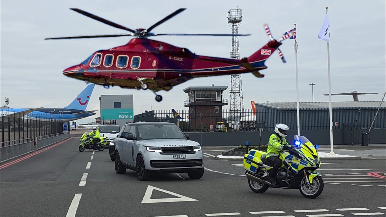 THE PRINCESS ROYAL PRINCESS ANNE SEEN ARRIVING AT LONDON LUTON AIRPORT ...