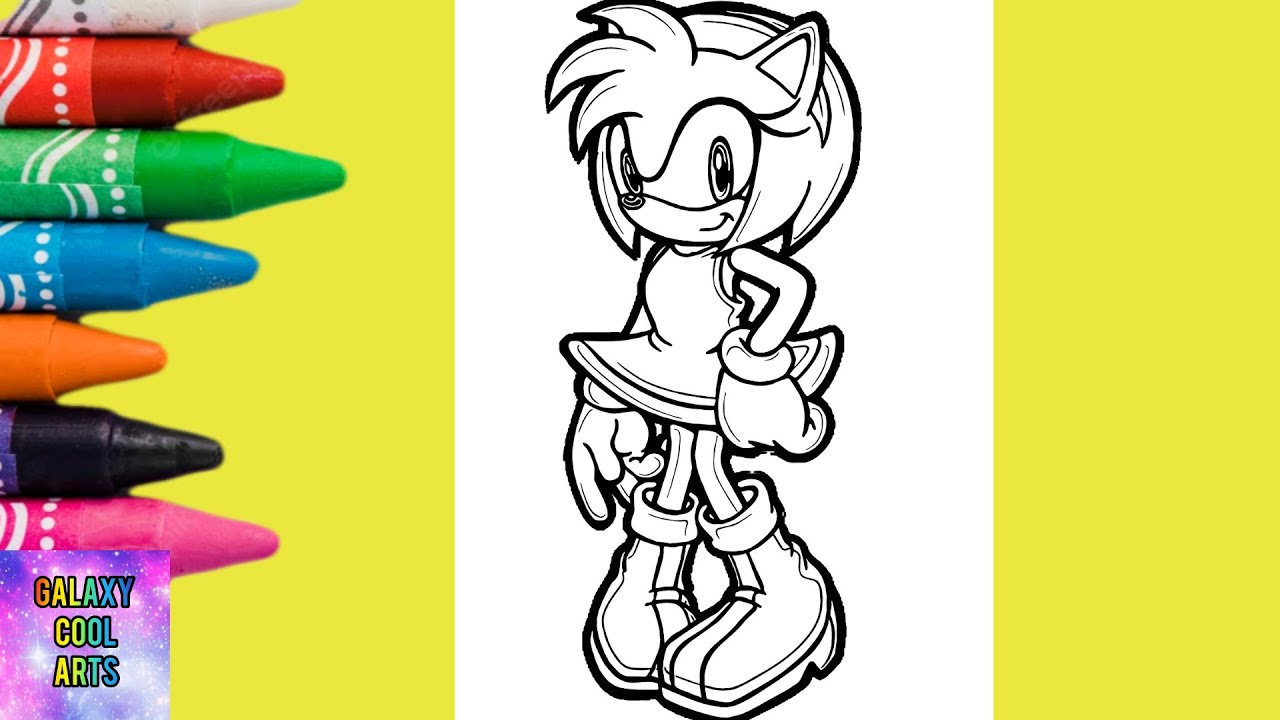 Amy Rose From Sonic Prime Coloring Pages #coloring #sonic - YouTube