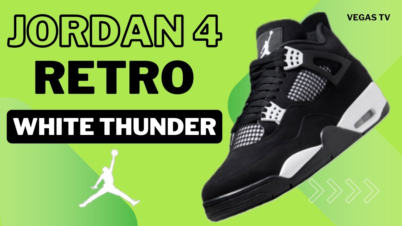 Jordan 4 Retro “White Thunder” Open Box - YouTube