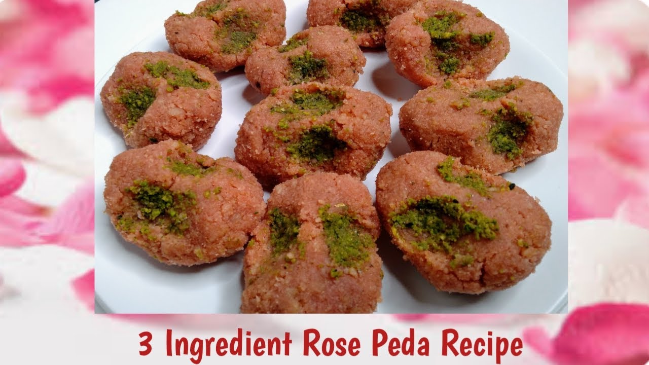 3 Ingredient Recipe | Rose Peda Recipe | Janmashtami Special Sweet ...