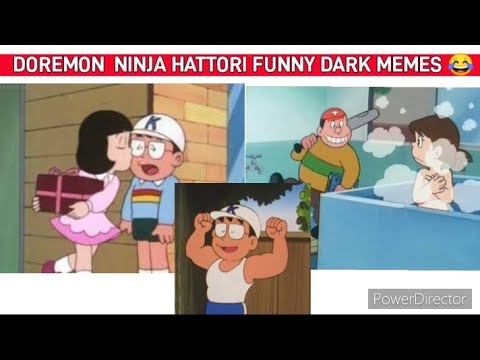 DOREMON AND NINJA HATTORI DARK FUNNY MOMENT 😂 ll Doraemon Nobita funny ...