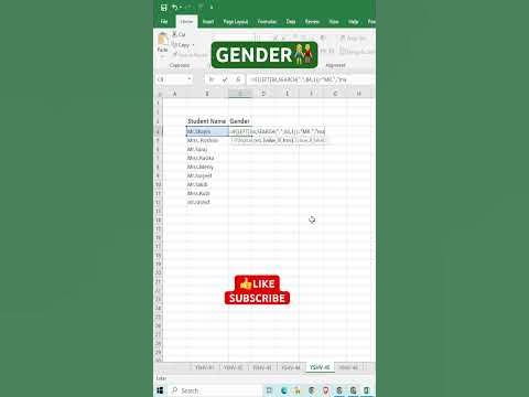 Find Gender in excel | ifs formula | excel tutorial - YouTube