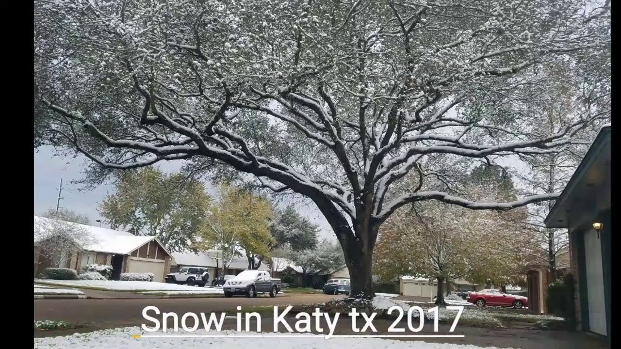 Nieve en Katy texas 2017 - snow in Katy texas . Nice surprise - YouTube