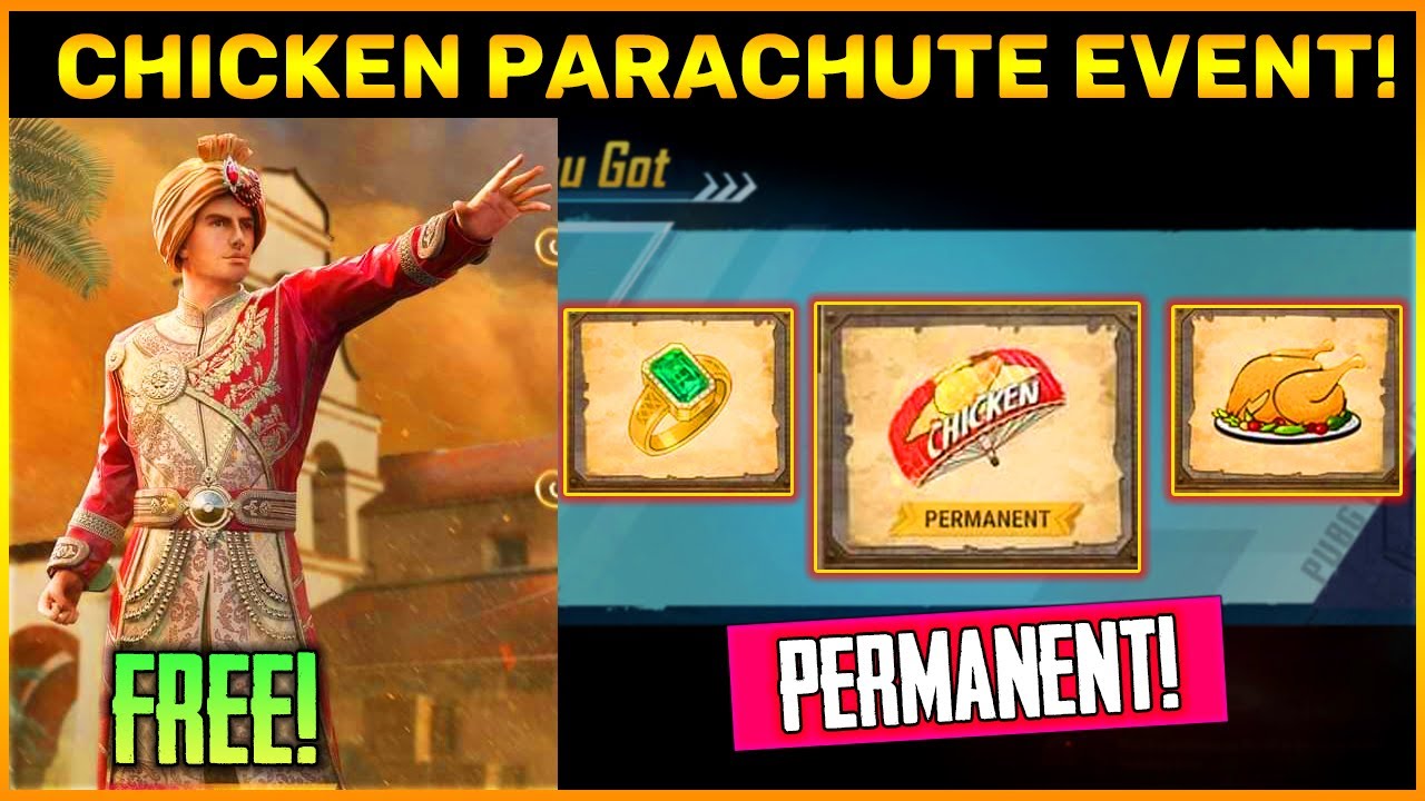 Get Free Permanent Chicken Parachute In Pubg Mobile || Free Popularity ...