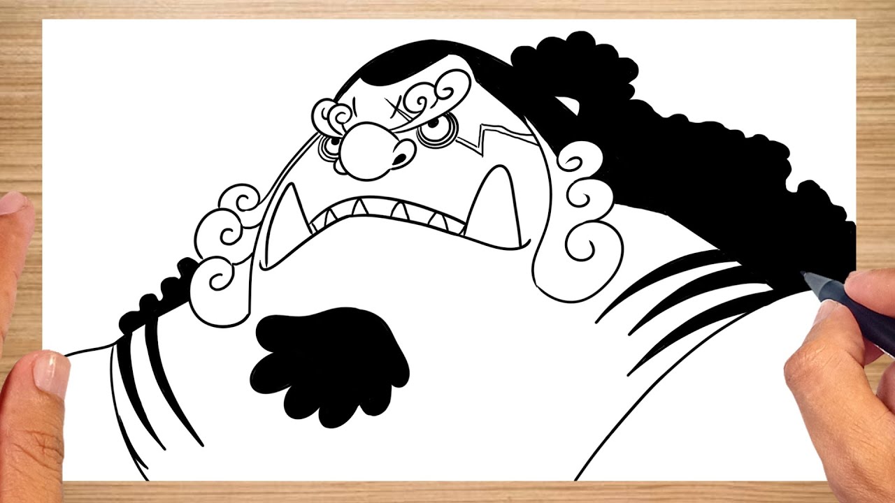 How to draw Jinbei One Piece Easy - YouTube
