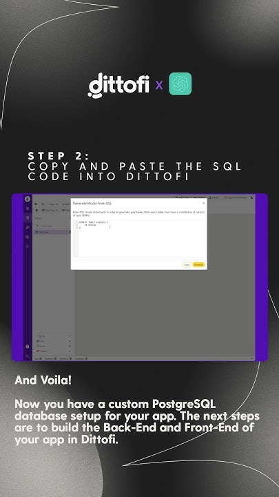 Using ChatGPT to build your database schema in Dittofi - YouTube