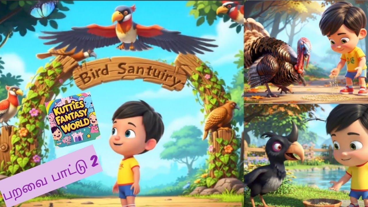 Kids Birds Song |பறவை பாட்டு 2 |children's rhymes |kutties fantasy ...