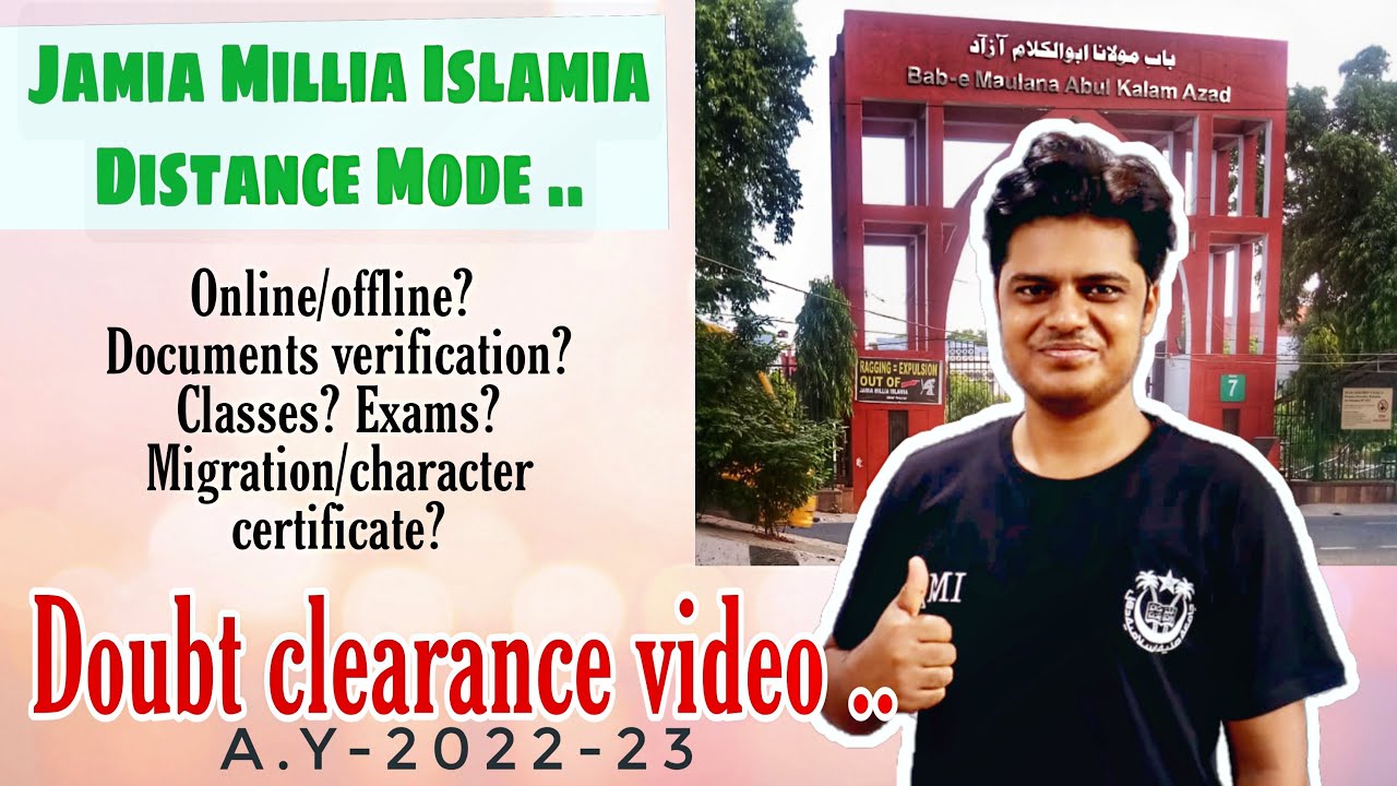 jamia millia islamia distance mode ! Documents verification?online ...