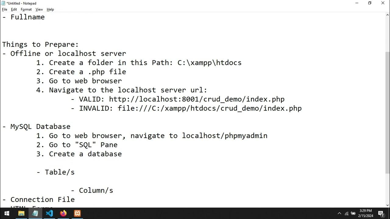 ITE 308 Part 2 - MySQL Database, Table and Columns - YouTube